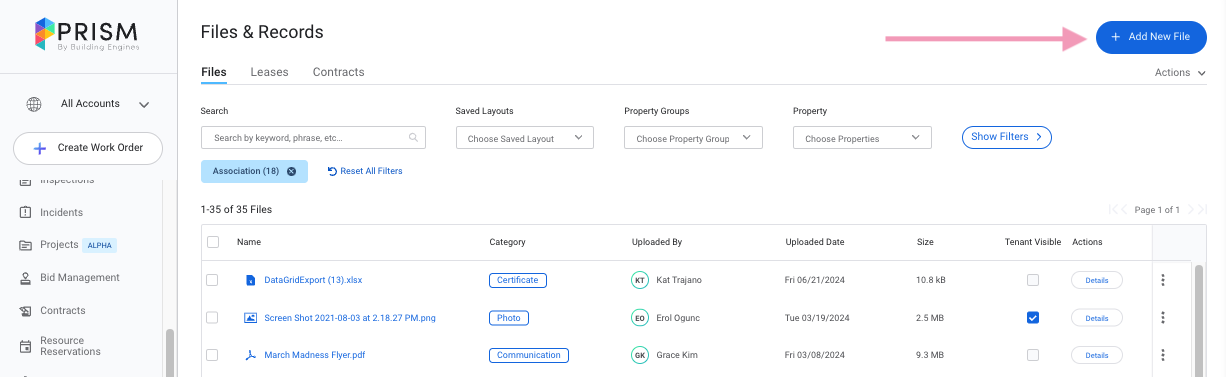 Adding Files – Prism Support Center