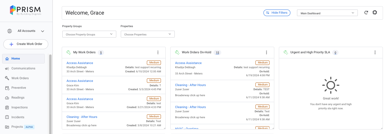 Creating a Work Order on Prism Web (Tenants) – Prism Support Center