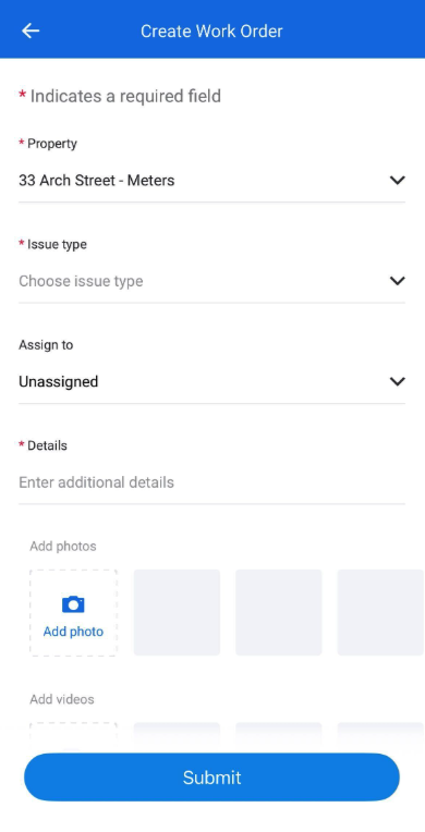 Creating a Work Order (Mobile App) – Prism Support Center