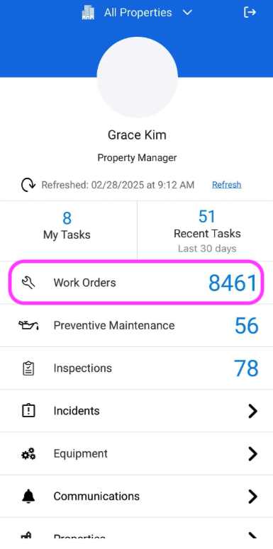 Reassigning a Work Order (Mobile App) – Prism Support Center