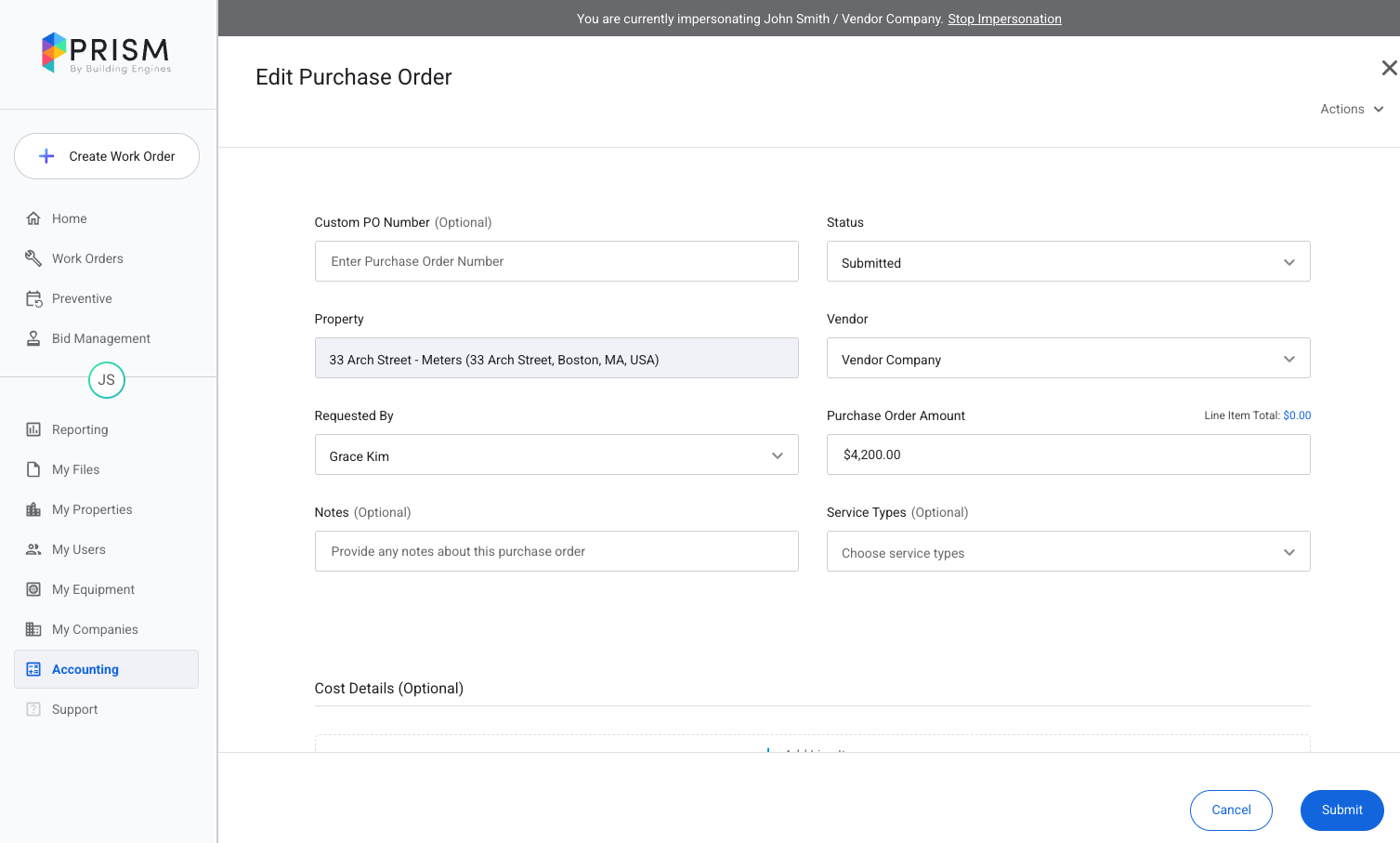 (Vendor) How to Review and Approve Purchase Orders – Prism Support Center