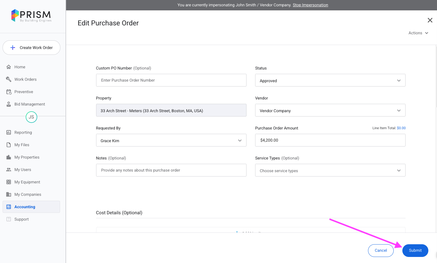 (Vendor) How to Review and Approve Purchase Orders – Prism Support Center