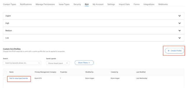 Override SLA Issue Type Configurations – Prism Support Center