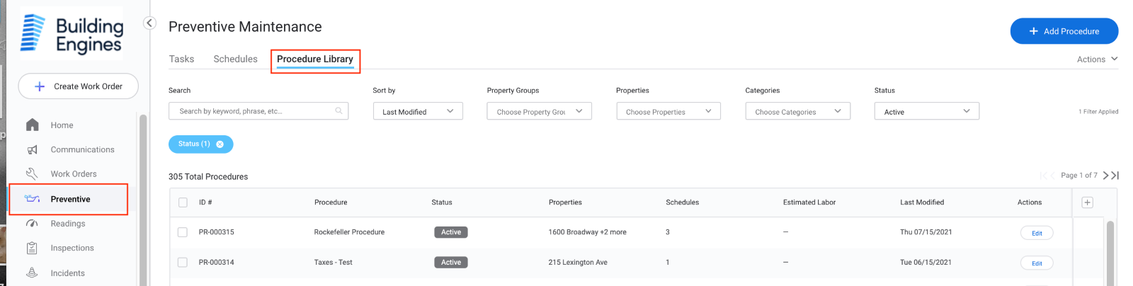 Adding Files to Preventive Procedures – Prism Support Center