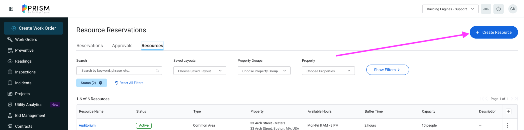 How to Create and Configure a Bookable Resource – Prism Support Center